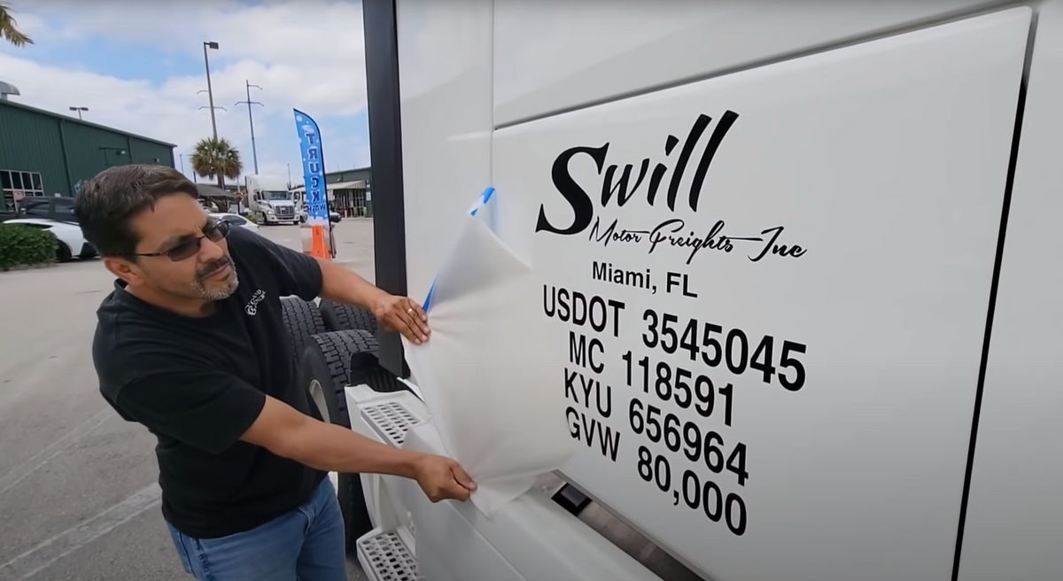 How To Install Your USDOT Number Sticker Decal Lettering Signs On Your ...