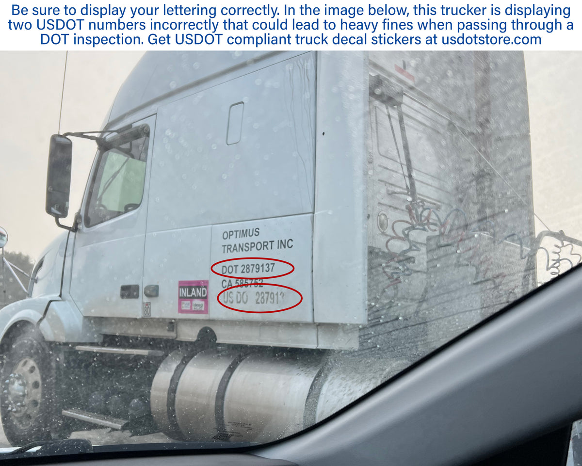 Make Sure You Display Your USDOT Numbers Correctly! | This Trucker Is ...