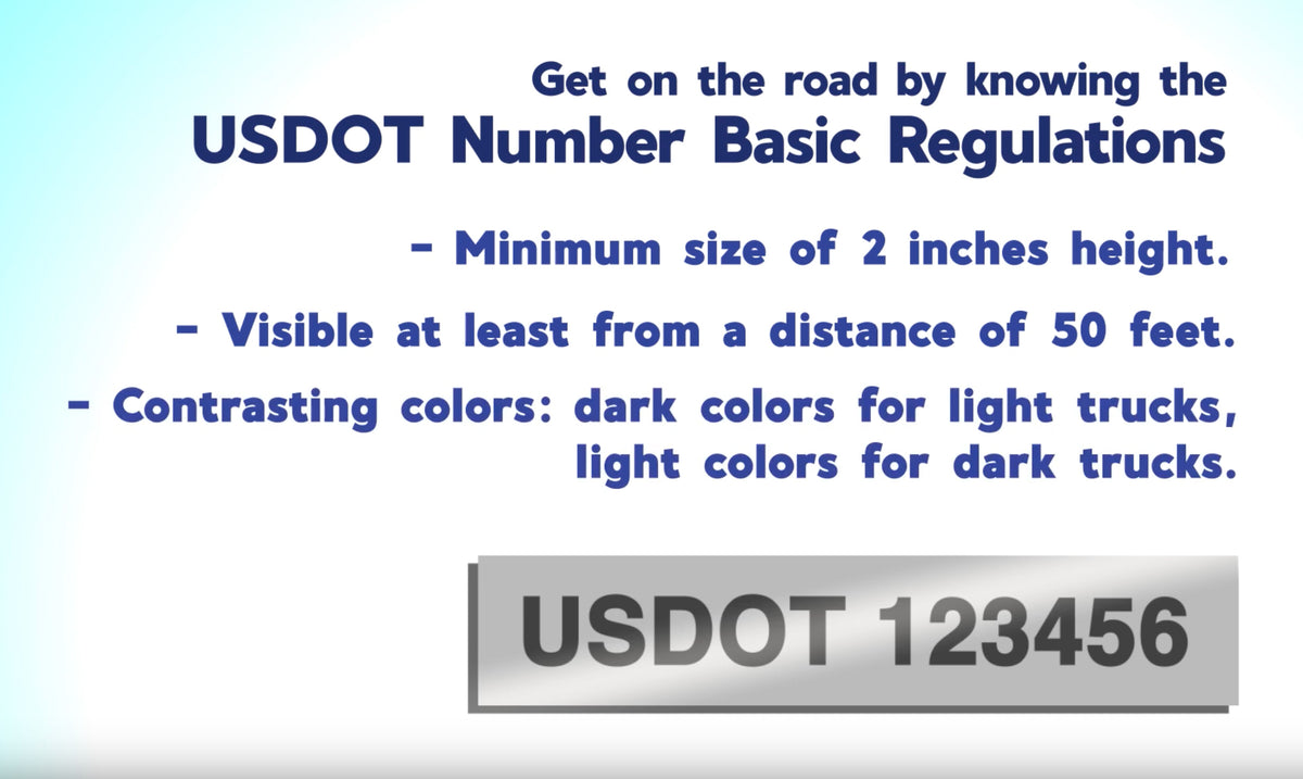 US DOT Number Decal Sticker Regulations Requirements Information Video ...