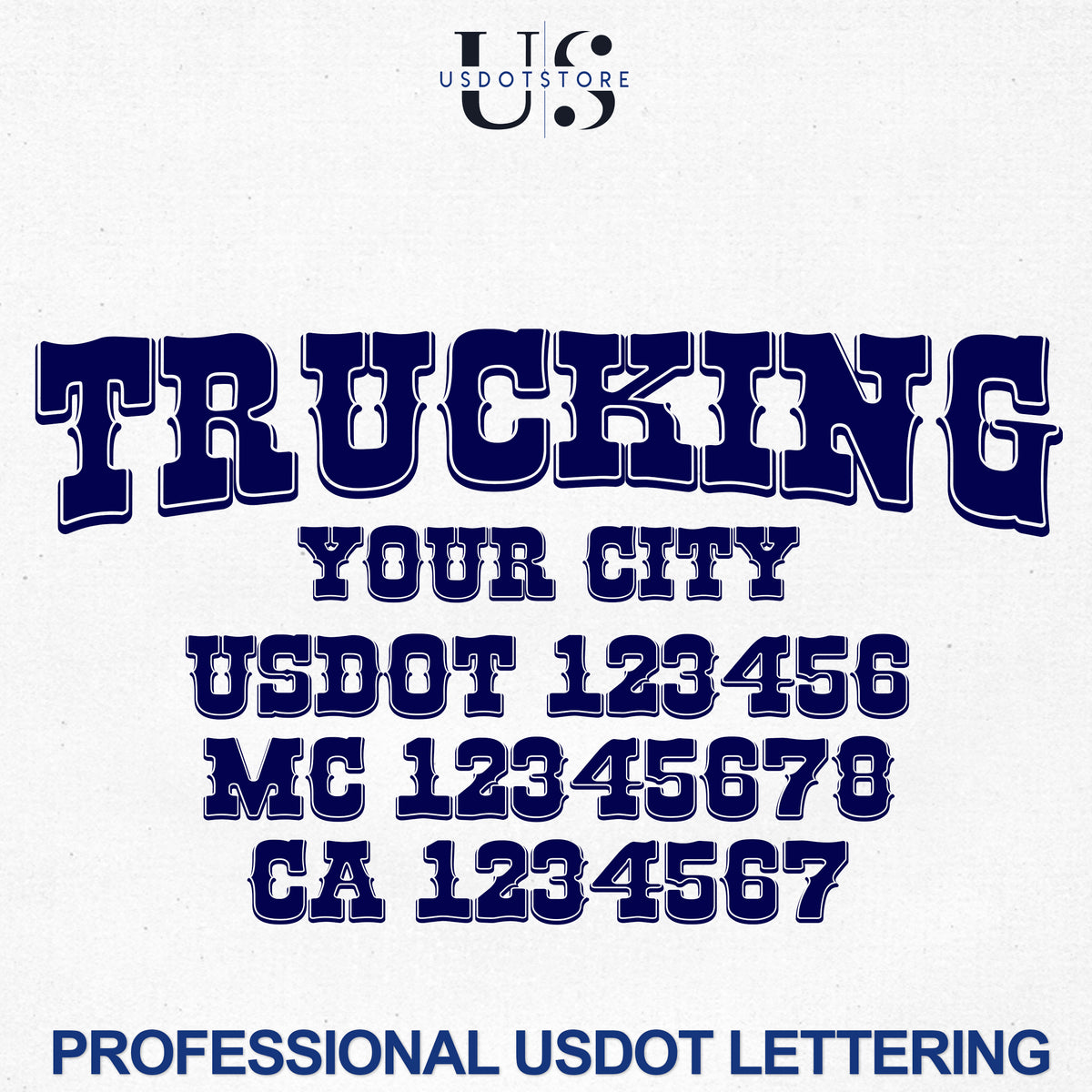 Western Style USDOT Truck Lettering Decal Sticker Templates – USDOTSTORE
