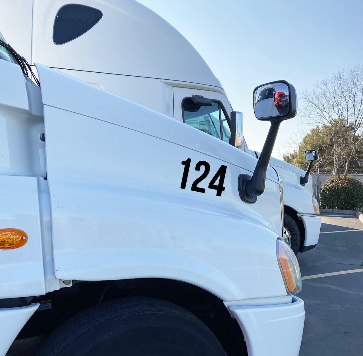 Truck Number Sticker Decal Lettering (Set of 2) – USDOTSTORE